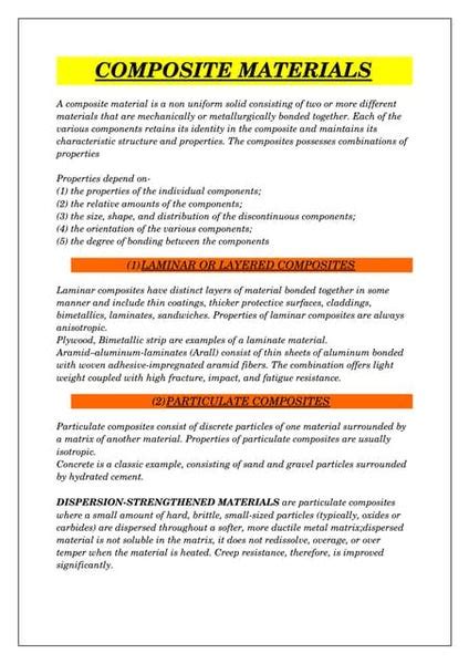 Composite Materials Examples