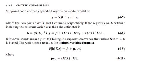 regression how can there be omitted variable bias in ols shouldn t