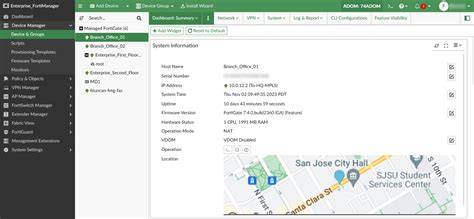 Displaying The Device Database Fortimanager 7 6 0 Fortinet Document Library