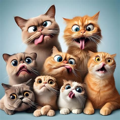 Funny Cats Premium Ai Generated Image