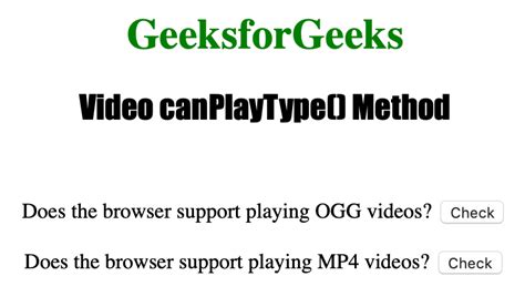 HTML DOM 视频 canPlayType 方法 码农参考