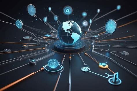 Premium Photo Connection And Communication Concept 3d Rendering