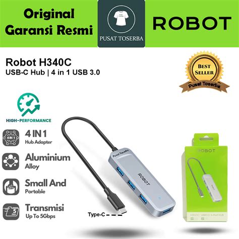 Jual Usb Hub Robot H C In Type C To Usb Gbps Original Garansi Resmi Shopee