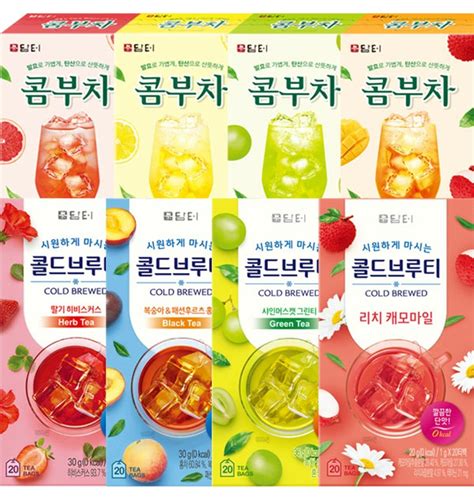담터 꽃샘 콜드브루티 모음 딸기히비스커스 복숭아패션후르츠 샤인머스캣그린티 리치캐모마일 콤부차 자몽 레몬 망 티몬