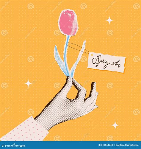 Retro Magazine Style Halftone Collage Elements With Doodles Cartoon Vector CartoonDealer Com