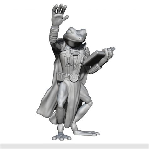 3d Printable Frogfolk Long Body Slim By August Mcdaniel
