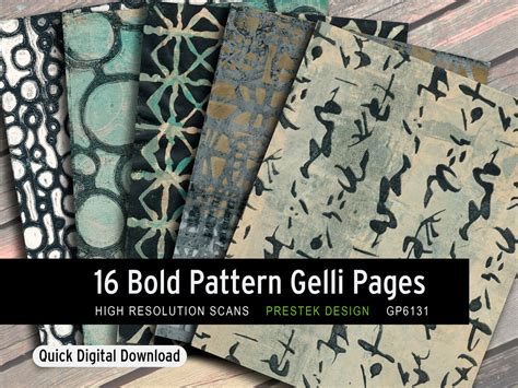Bolder Than Bold Gelli Collage Papers Patternstructureorganic
