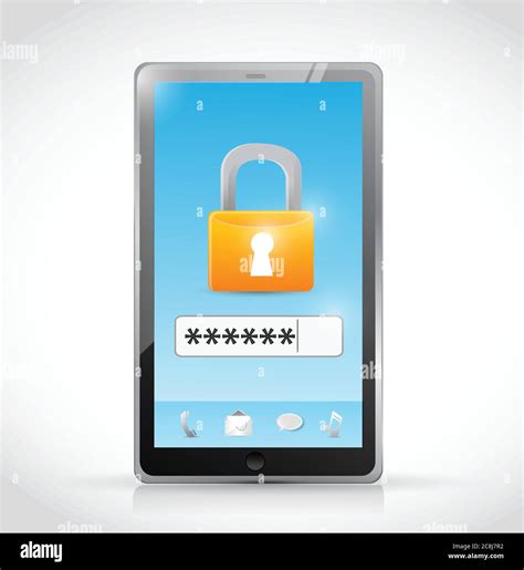 Secure Login Protection Concept Illustration Design Over A White Background Stock Vector Image