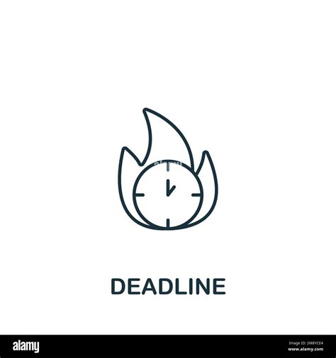 Deadline Icon Monochrome Simple Time Management Icon For Templates