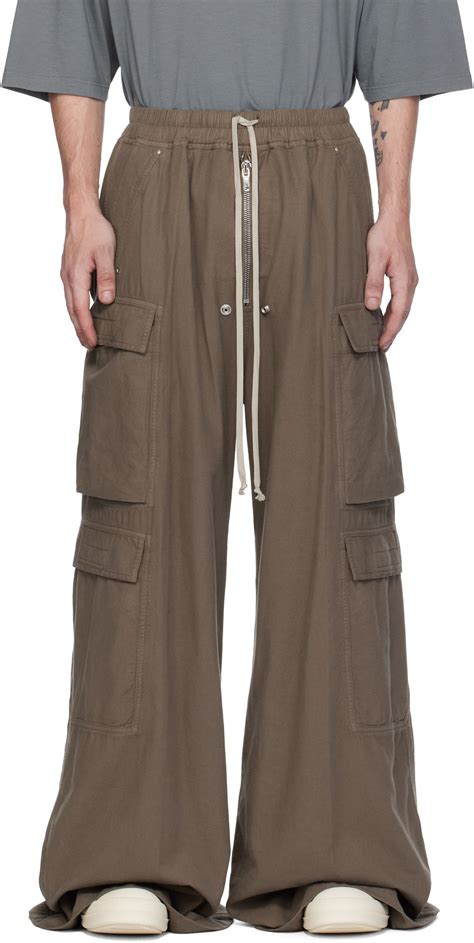 Rick Owens Drkshdw Gray Porterville Double Jumbo Belas Cargo Pants Rick