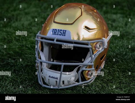 Notre Dame Gold Football Helmet