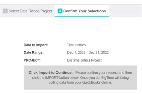 Import Quickbooks Data Bigtime Software