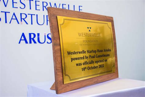 Westerwelle Startup Haus Arusha Powered By Paul Gauselmann” Is Launched Isa Guide
