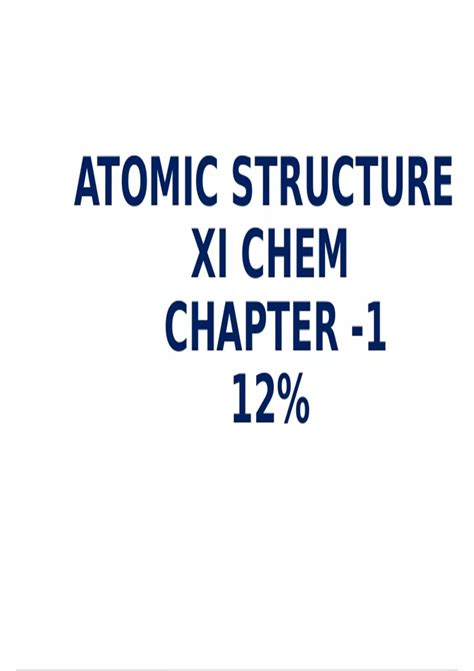 Summary Atomic Structure Chemistry Stuvia Us