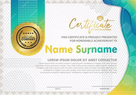 Certificate Template With Texture Modern Pattern Background Premium