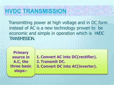Hvdc Transmission System Pptx Computer Networking Computing