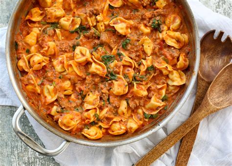 Sausage Tortellini With Spinach Image