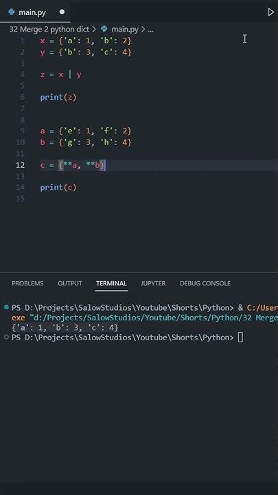 Combine 2 Dictionaries In A Single Expression Using Python Shorts