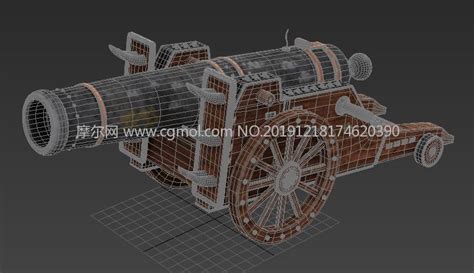 中华龙炮 红夷大炮3D模型 OBJ格式模型 带贴图 其他 军事模型 3d模型下载 3D模型网 maya模型免费下载 摩尔网