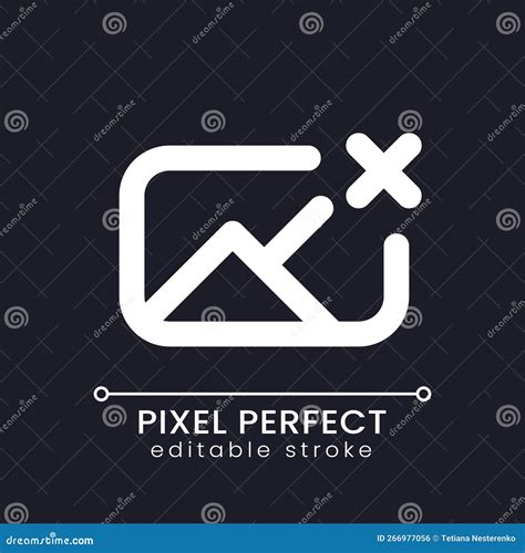 Remove Photo File Pixel Perfect White Linear Ui Icon For Dark Theme