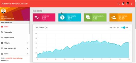 Ini Dia Dashboard Admin Template Bootstrap Gratis TondanoWeb TondanoWeb