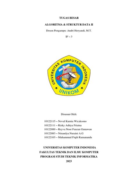 Tugas Besar Algoritma Struktur Data Ii Pdf Formal Methods