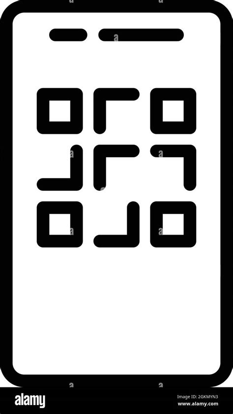 Screen Barcode Icon Outline Vector Scan Code Mobile Qr Stock Vector Image Art Alamy