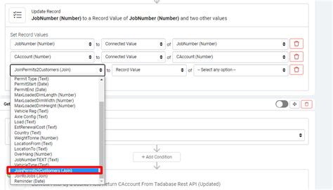create a database rule that places the connected tables join value into the corresponding field
