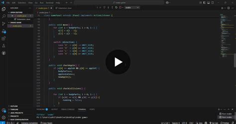🐍 Snake Game In Java 📌 Project Title Snake Game 💻 Tech Stack Java