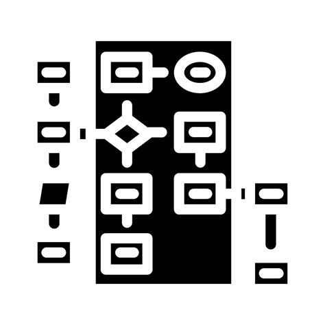 Algorithm Flowchart Machine Learning Glyph Icon Illustration 54190309