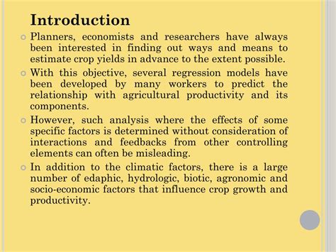PPT CROP GROWTH SIMULATION MODELS PowerPoint Presentation Free Download ID