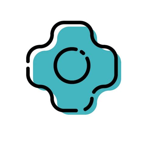 Premium Vector Cute Setting Icon Flat Style Vector