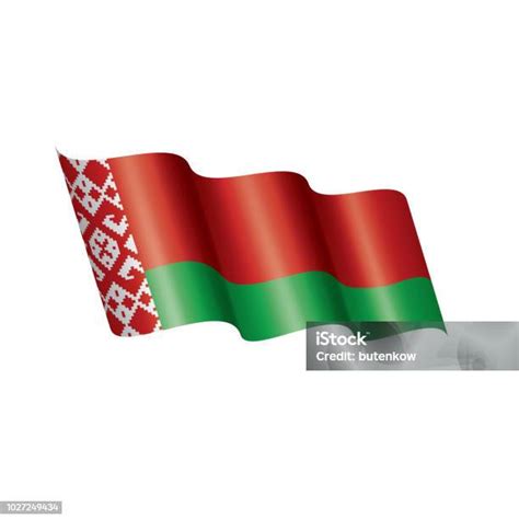 벨로루시 플래그 흰색 배경 벡터 일러스트 레이 션 0명에 대한 스톡 벡터 아트 및 기타 이미지 0명 3차원 형태 국기 Istock