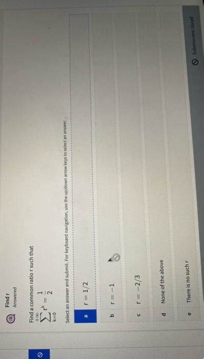 Solved Find R Answered Find A Common Ratio R Such That Chegg Com