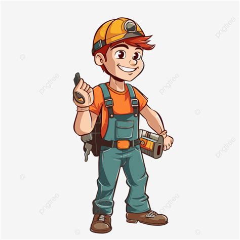 도제 클립 아트 만화 노동자 도구를 들고 벡터 견습 클립 아트 만화 Png 일러스트 및 벡터 에 대한 무료 다운로드 Pngtree