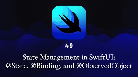 State Management In Swiftui State Binding Observedobject And