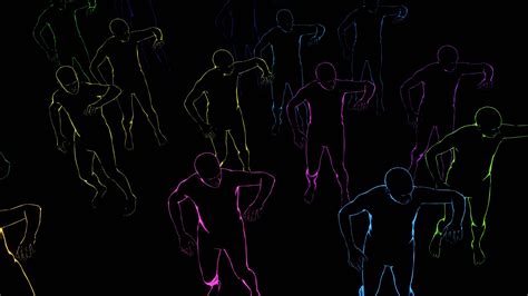 neon dance synchronized vj loop figures 42474561 stock video at vecteezy