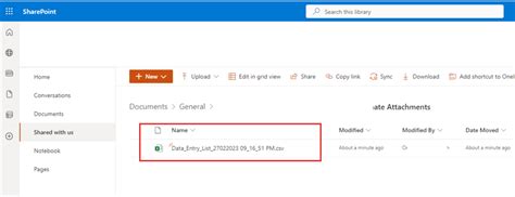 automate extraction of a sharepoint list dataset using power automate
