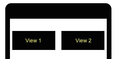 Android Layout Two Views Next To Each Other Equal Width Use Full Screen Width Stack Overflow