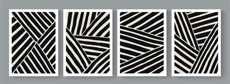 기하학적 미니멀한 미드 센추리 모던 포스터의 트렌디한 세트 추상 보헤미안 스타일 배경 모던 양식에 대한 스톡 벡터 아트 및 기타 이미지 모던 양식 포스터 흑백