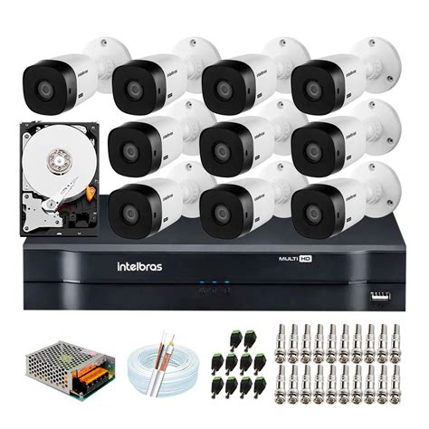 Kit Intelbras 16 Câmeras Bullet Fhd 1080p Vhd 3230b Dvr 3116 Acessórios