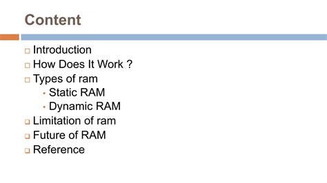 random access memory ppt ppt