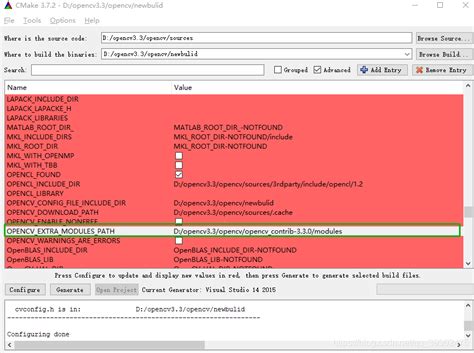 使用vs2015cmake编译opencvopencvcontribvs2015cmake3253编译opencv 470一个萝卜坑的博客 Csdn博客
