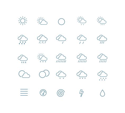 Outline Weather Icons Iconstore