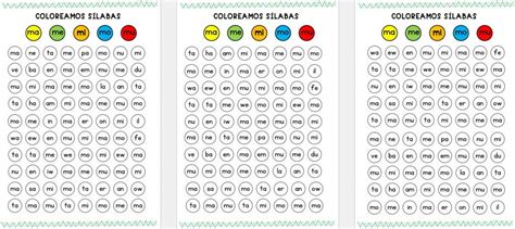 Trabajamos La Atención Coloreando Sílabas Ma Me Mi Mo Mu Orientacion