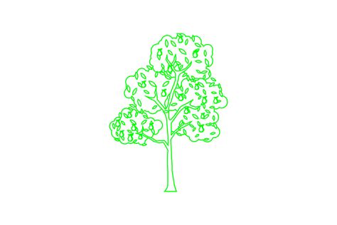 Tree Green Collection Outline Graphic By Fadhiesstudio Creative Fabrica