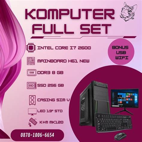 Jual Paket Pc Komputer Rakitan Core I Ram Gb Ssd Gb Led Inch Jakarta Pusat