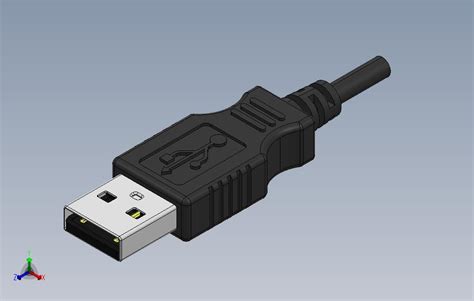 Usb插头a Solidworks 2018 模型图纸免费下载 懒石网