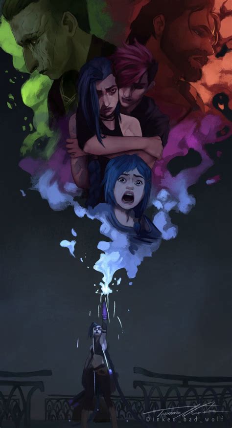 Inked Bad Wolf Arcane Jinx Arcane Vi Jinx League Of Legends