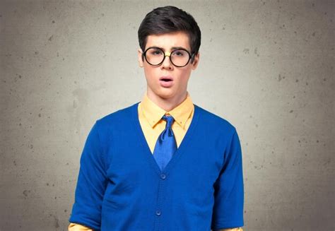 Premium Photo Nerd Young Man Isolated On White